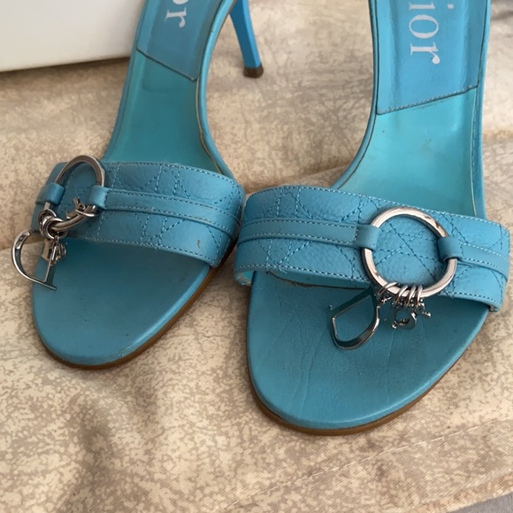 Dior | Shoes | Dior Blue Sandals | Poshmark
